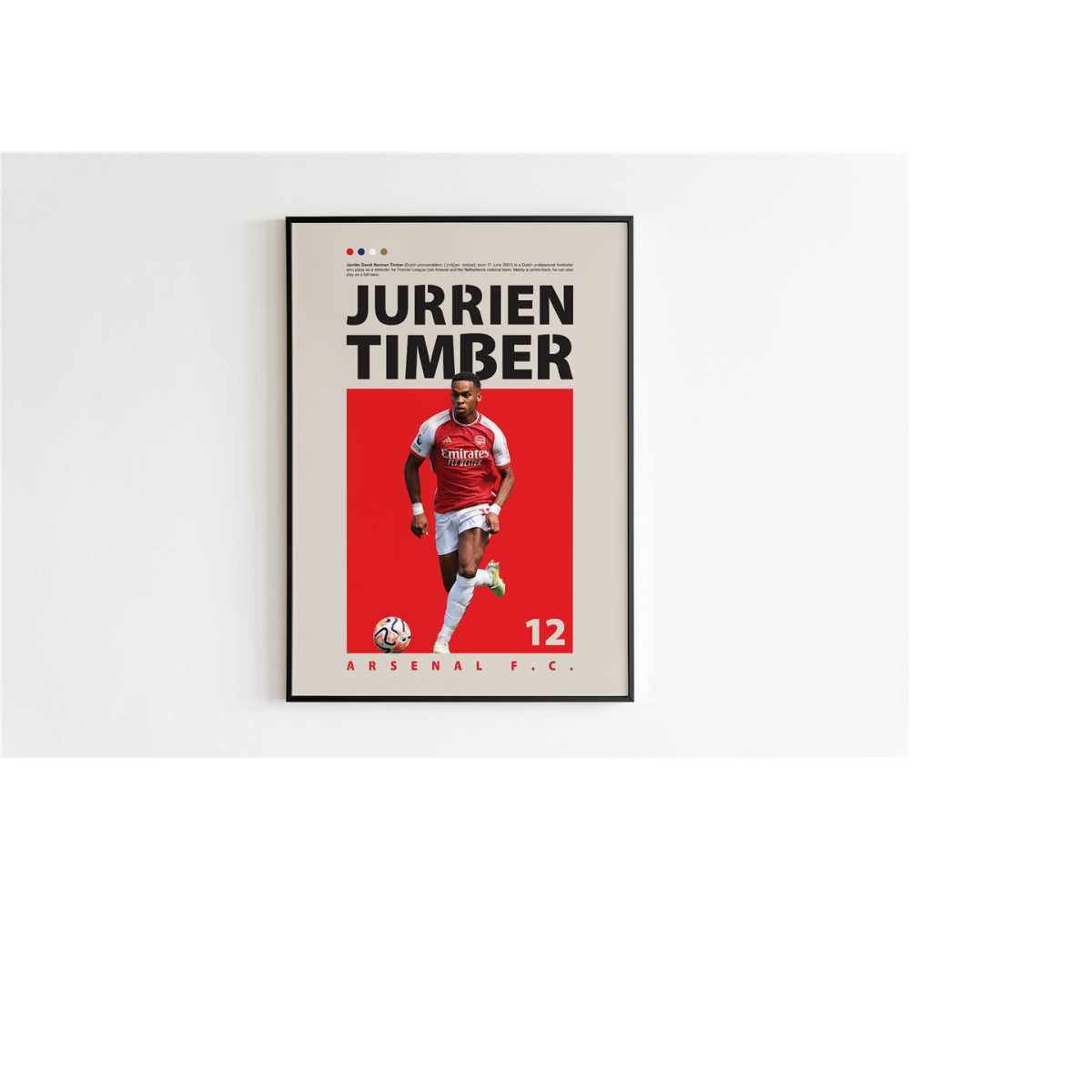 Jurrien Timber Poster, Arsenal Poster Minimalist, Jurrien Ti | Inspire ...