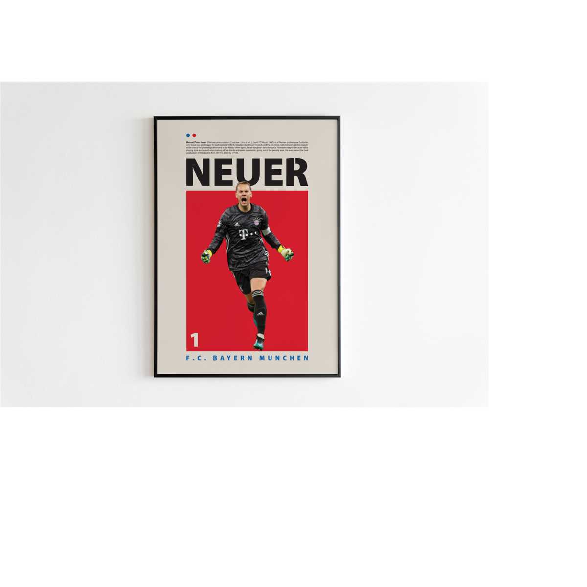 Manuel Neuer Poster, Bayern Munich Poster Minimalist, Manuel | Inspire ...