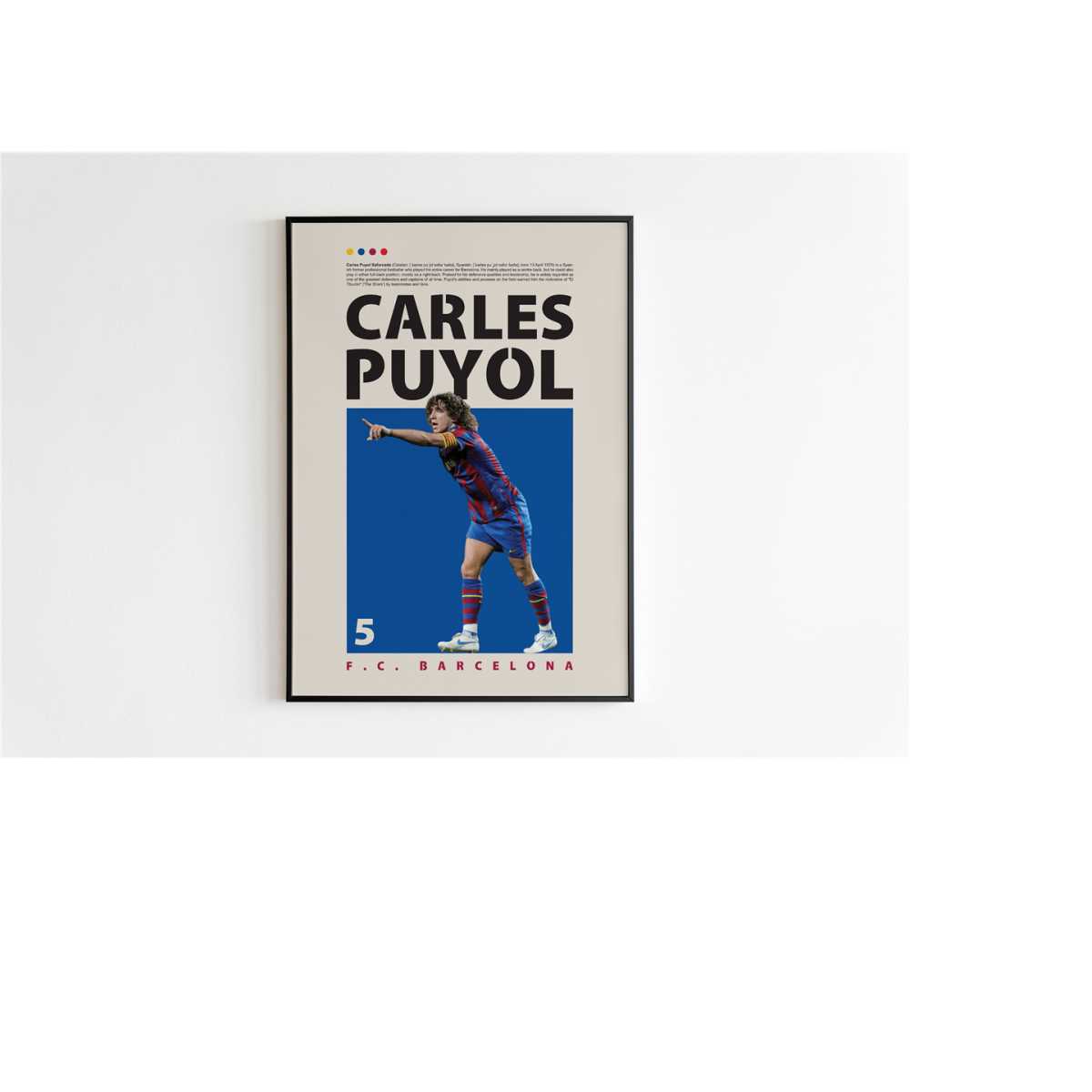 Carles Puyol Poster, Barcelona Poster Minimalist, Carles Puy | Inspire ...