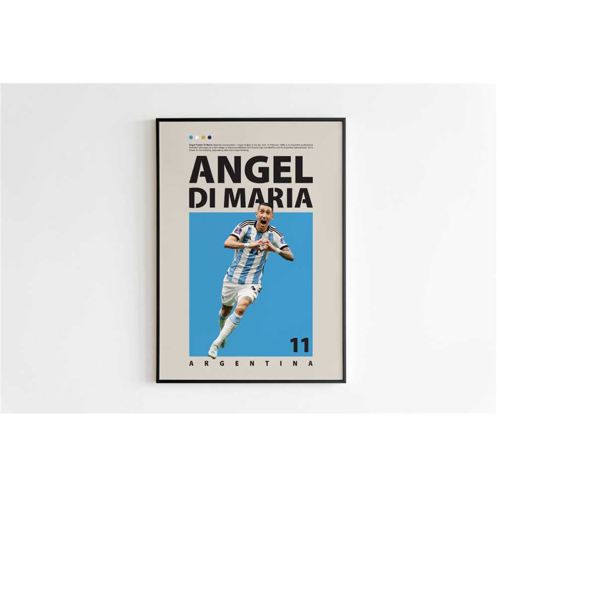 Angel Di Maria Poster, Argentina Poster, Angel Di | Inspire Uplift