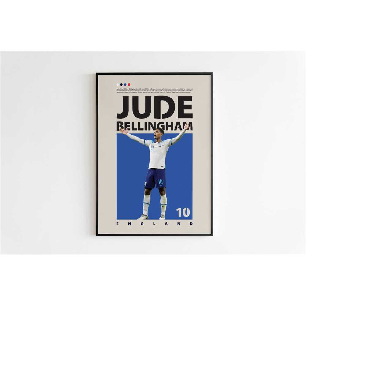 Jude Bellingham Poster, England Poster Minimalist, Jude Bell | Inspire ...
