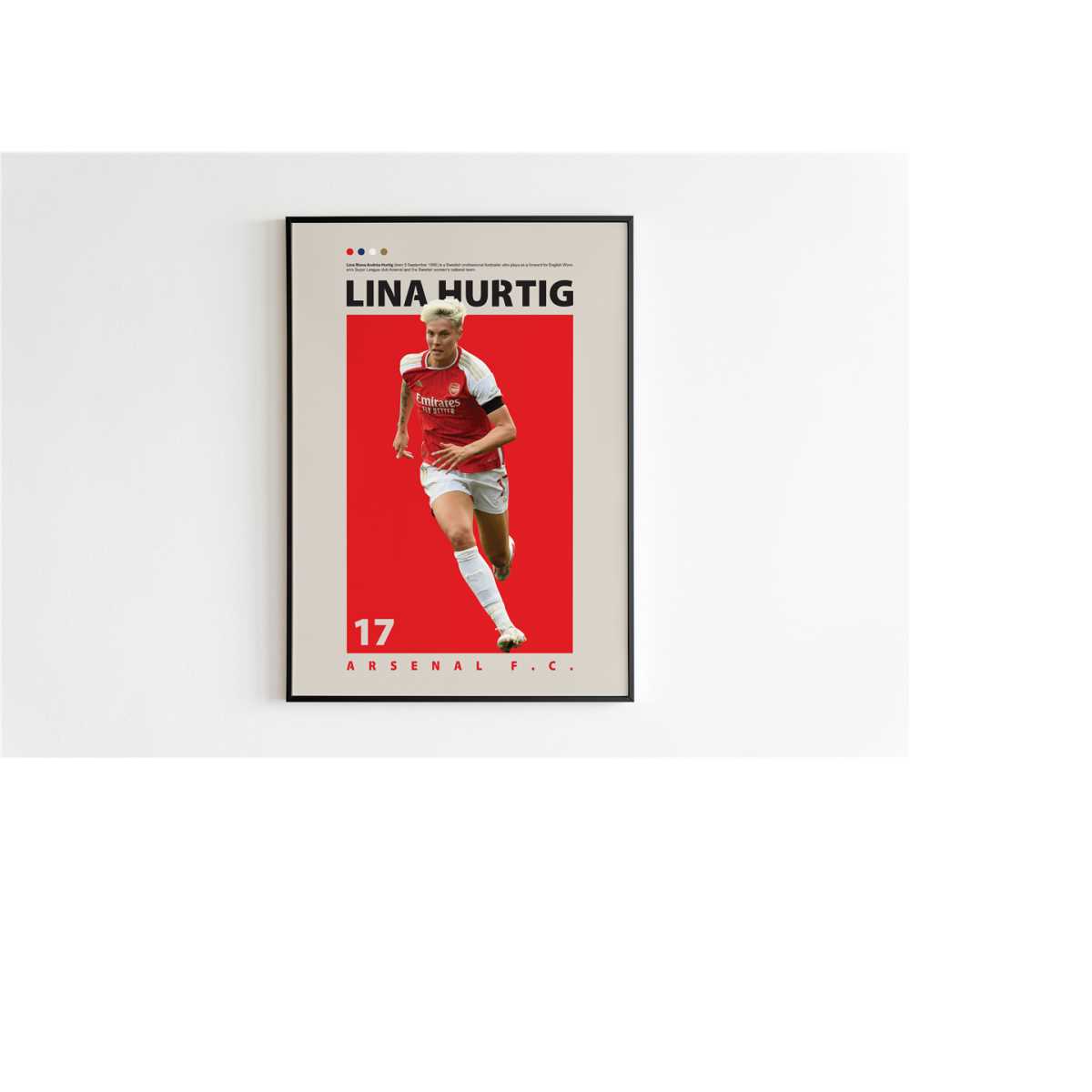 Lina Hurtig Poster, Arsenal Poster Minimalist, Lina Hurtig | Inspire Uplift