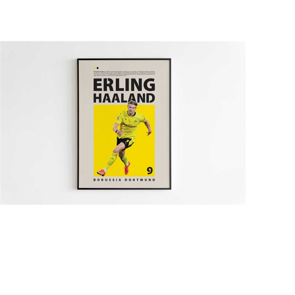 Erling Haaland Poster, Borussia Dortmund Poster, Haaland Pri | Inspire ...