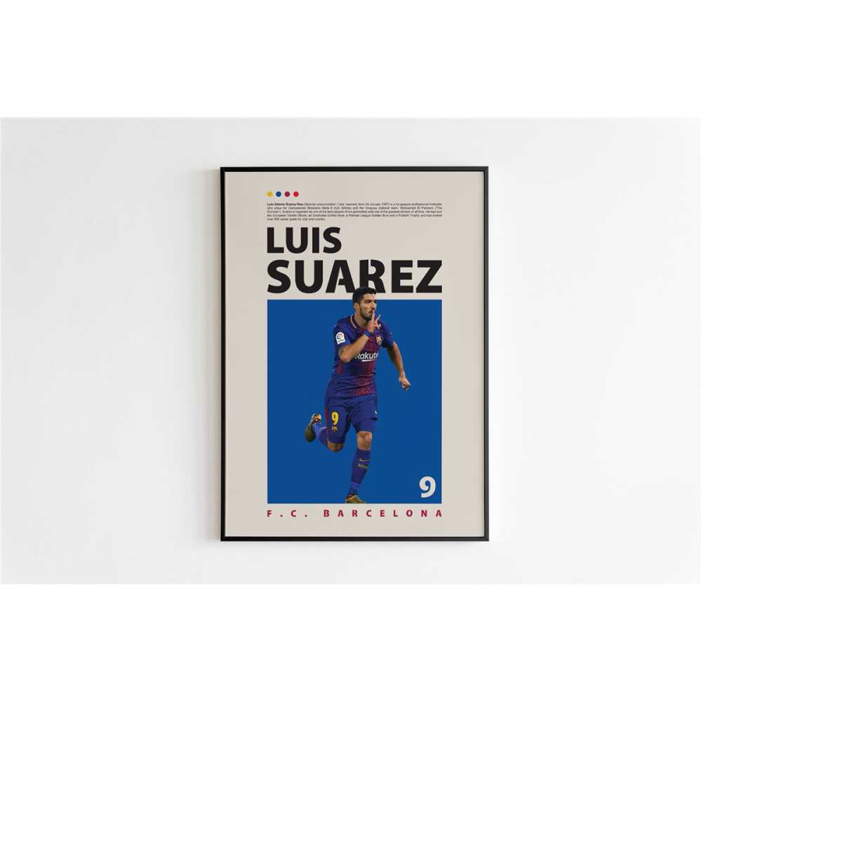 Luis Suarez Poster, Barcelona Poster Minimalist, Suarez Prin | Inspire ...