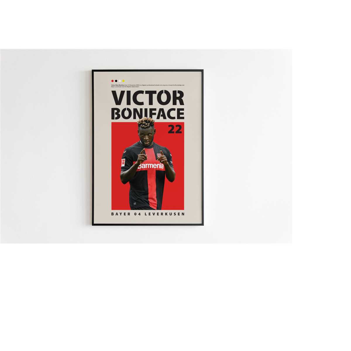 Victor Boniface Poster, Leverkusen Poster, Victor Boniface P | Inspire ...