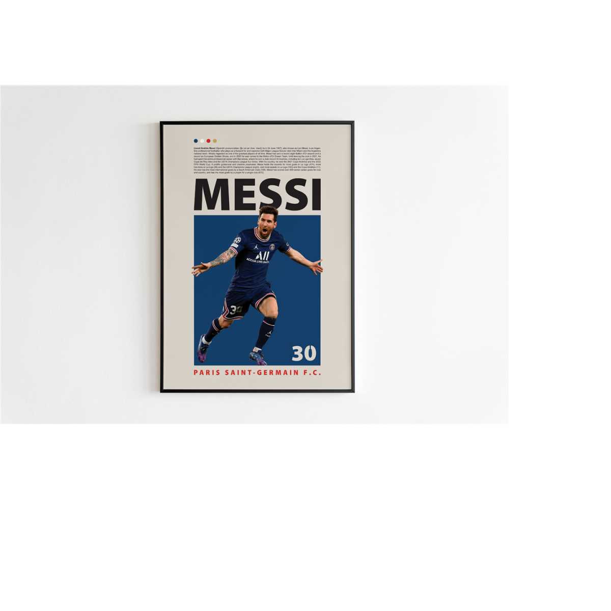 Lionel Messi Poster, Paris Saint-Germain Poster, Messi Print - Inspire ...
