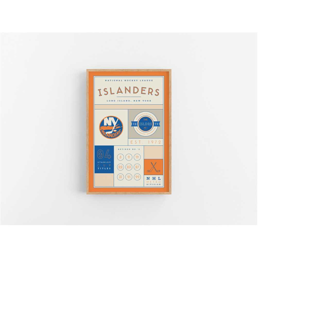 New York Islanders Stats Print | Wall Art | Inspire Uplift