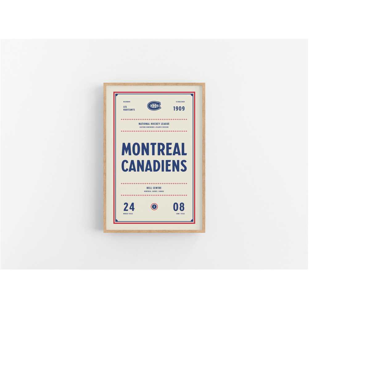 Montreal Canadiens Ticket Print | Wall Art | - Inspire Uplift