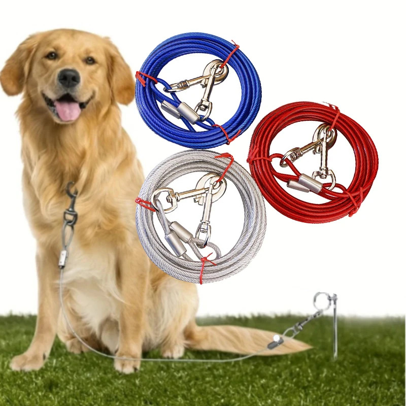 Steel Wire Double End Traction Rope for Dogs | Inspire Uplift