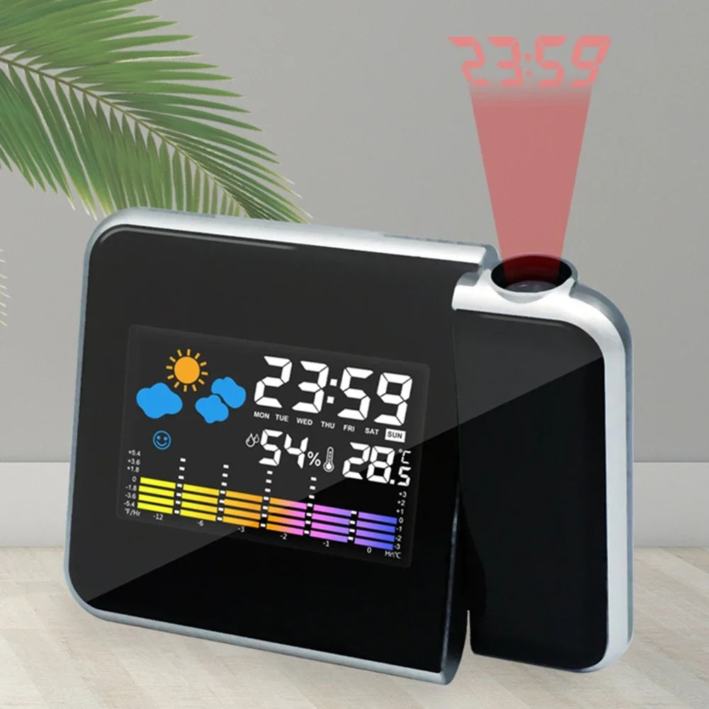 Color Display LED Rotating Projection Alarm Clock for Home | Inspire Uplift