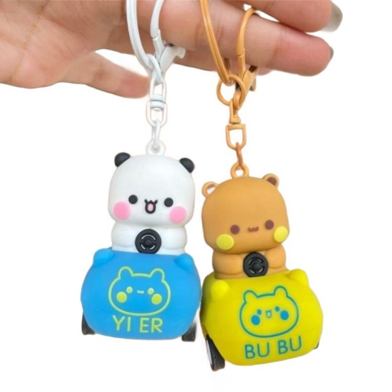 Cute Panda Keychain - Cartoon Panda Bubu and Dudu Keychain | Inspire Uplift