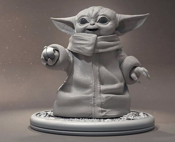 Baby Yoda 3d Printed figure, Baby Yoda figure for fans | Inspire Uplift