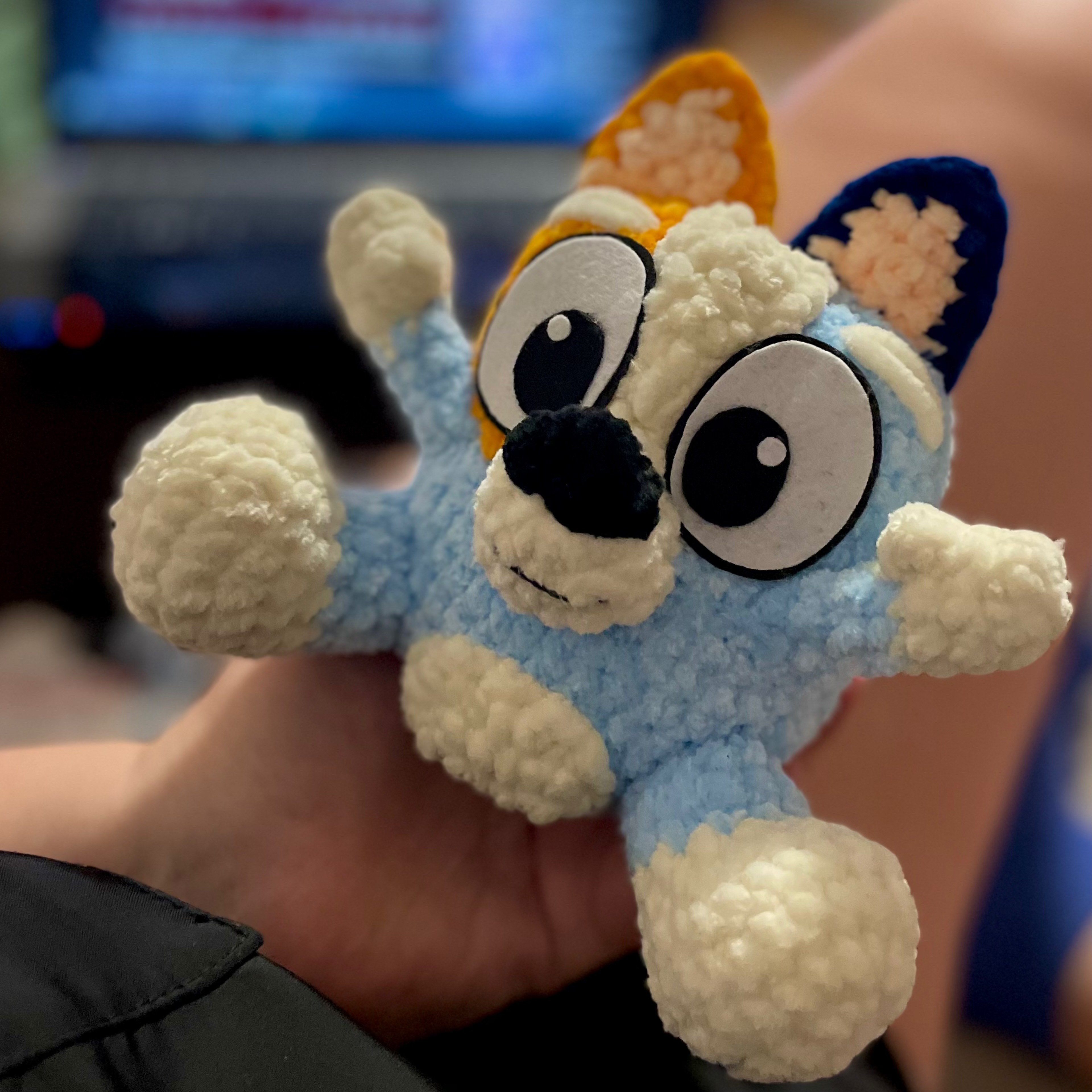 Handmade toy of a small dog resembling Bluey and Bingo's lit | Inspire ...