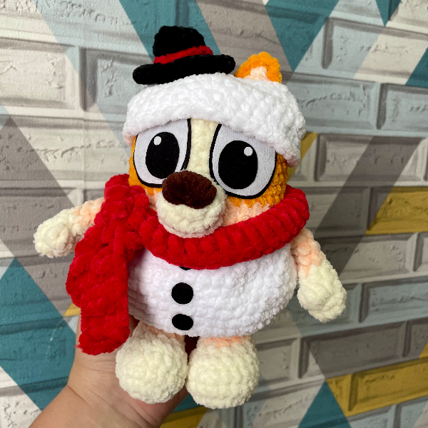 Handmade Bingo Heeler from Bluey in a snowman outfit! The pe | Inspire ...