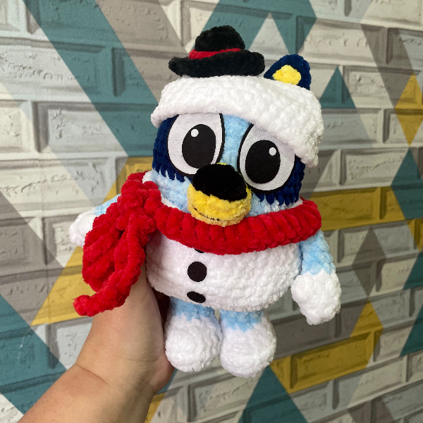 Handmade Bluey in a snowman outfit! The perfect Christmas gi | Inspire ...