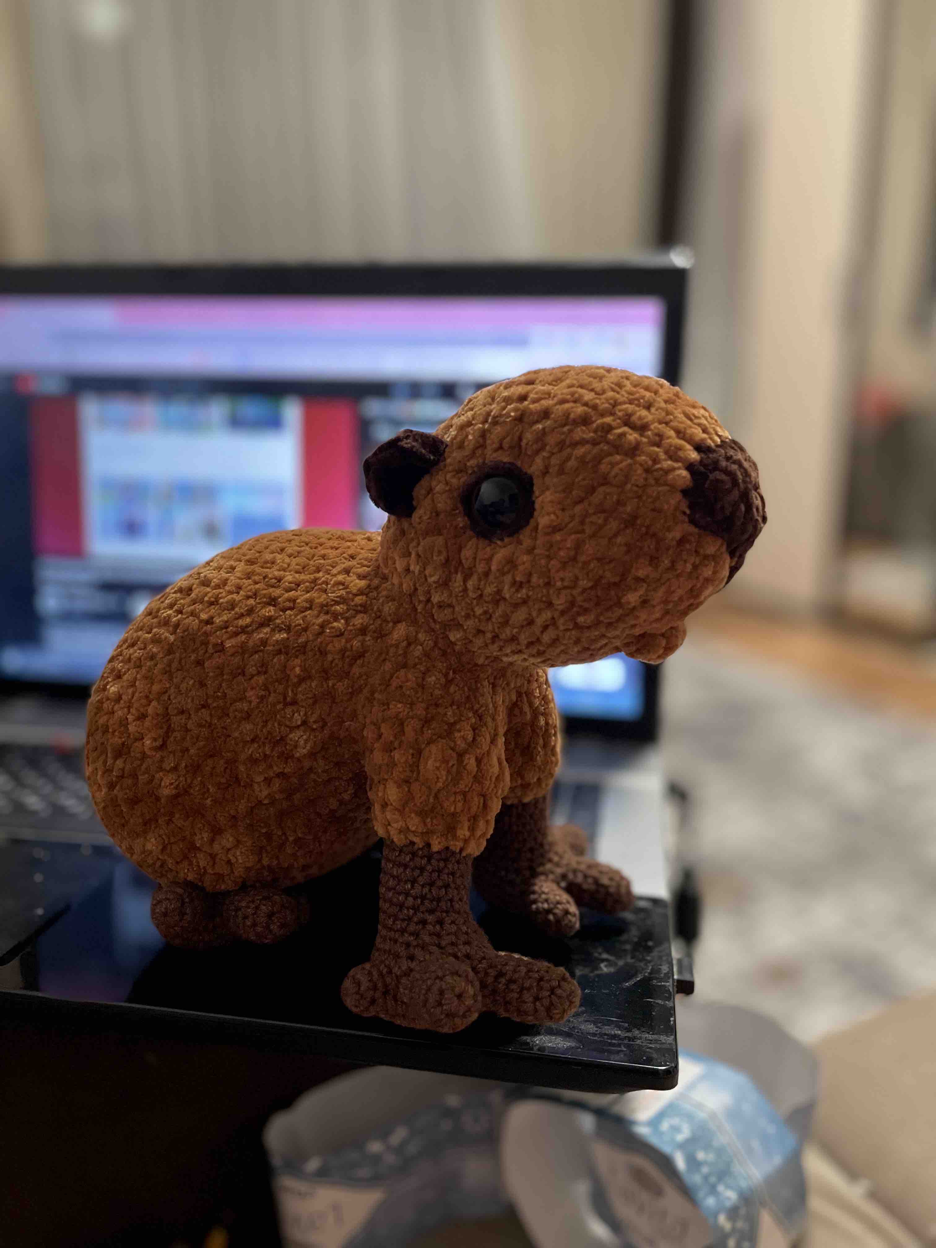 Handmade capybara toy, soft and cuddly, perfect for kids and | Inspire ...