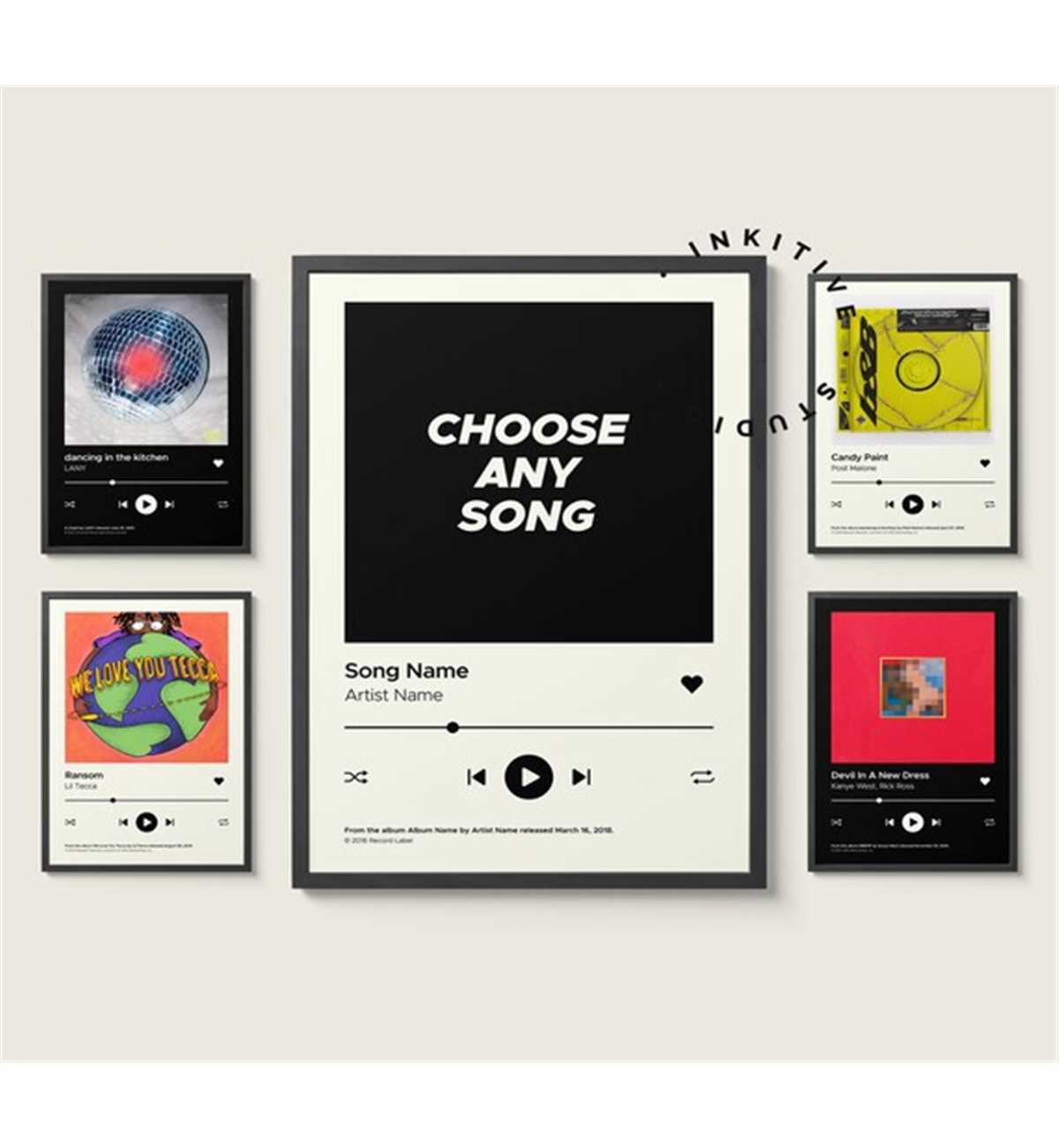 Custom Song Poster - Spotify - Album Cover - Inspire Uplift