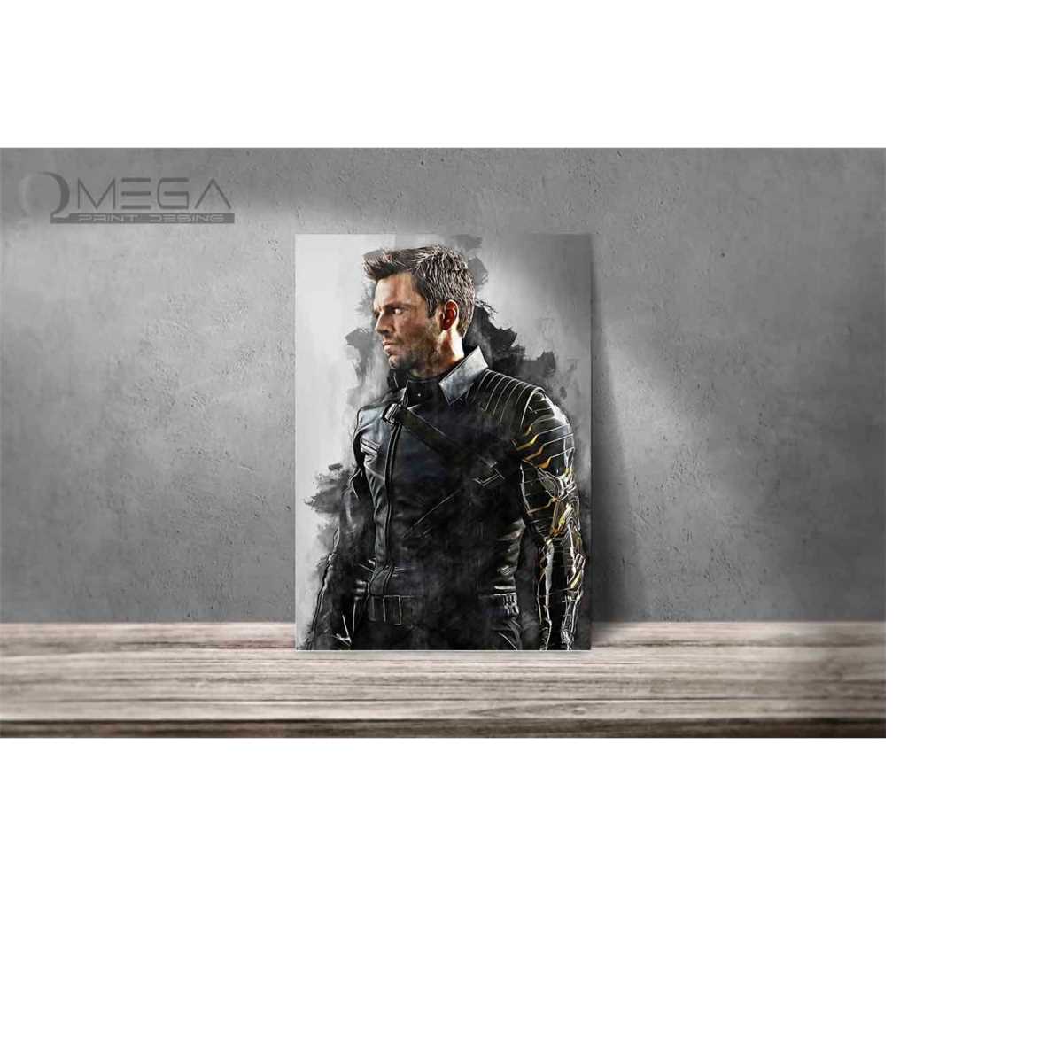 Winter Soldier poster Winter Soldier print art Bucky | Inspire Uplift