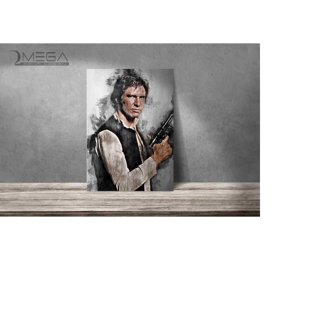 Han Solo poster Han Solo print Harrison Ford | Inspire Uplift
