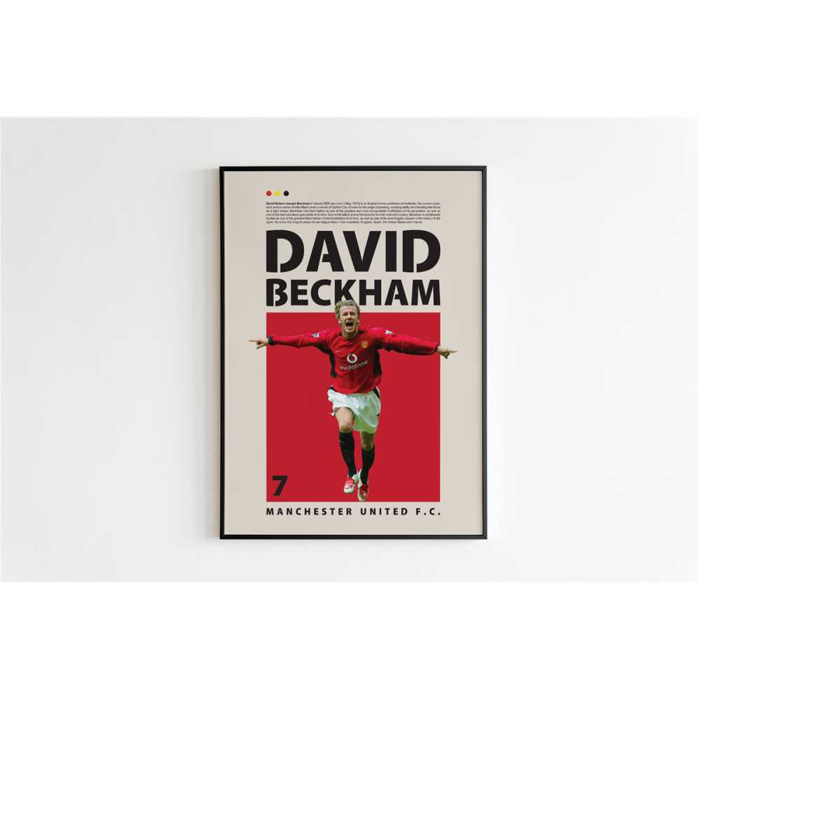 David Beckham Poster, Manchester United Poster, Beckham Prin - Inspire ...