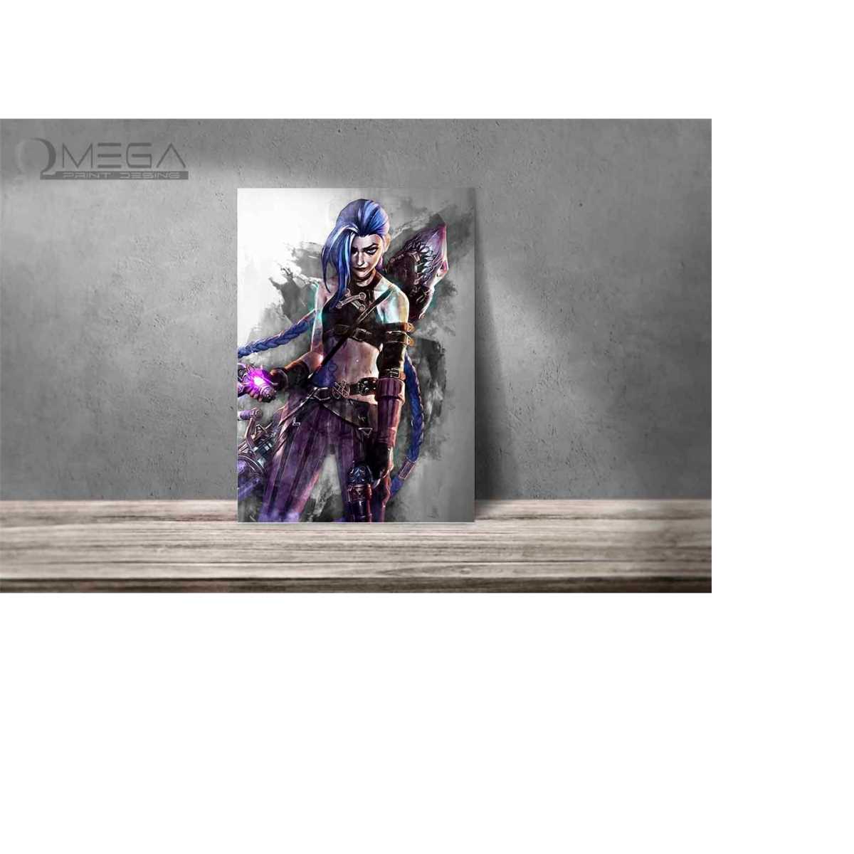 Jinx poster Jinx print Arcane art print wall | Inspire Uplift