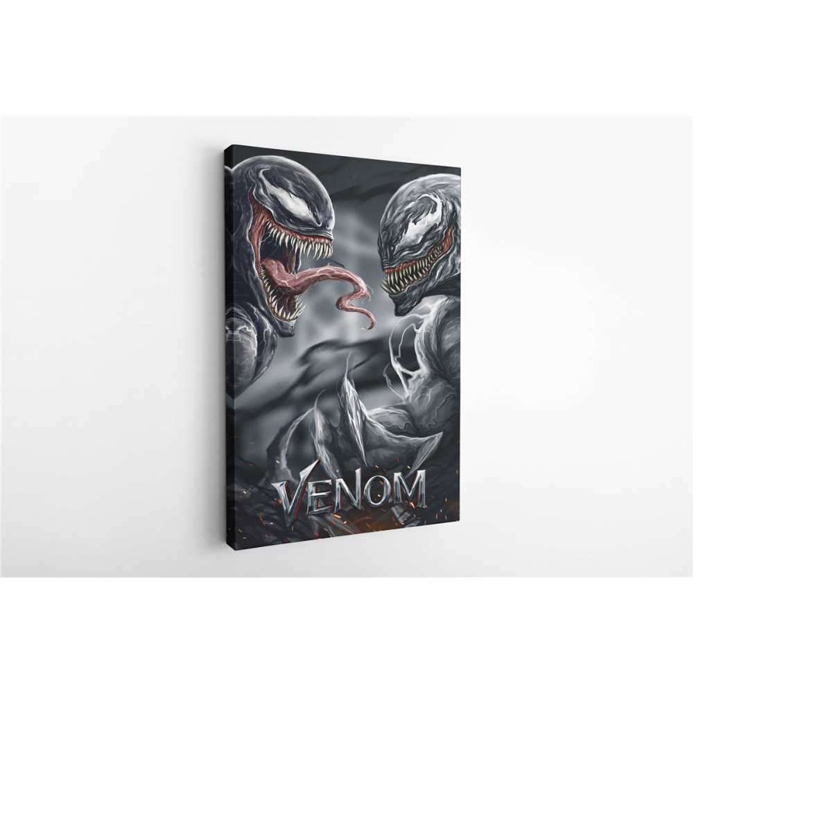 Venom Poster Painting Canvas Comics Wall Art Home - Inspire Uplift