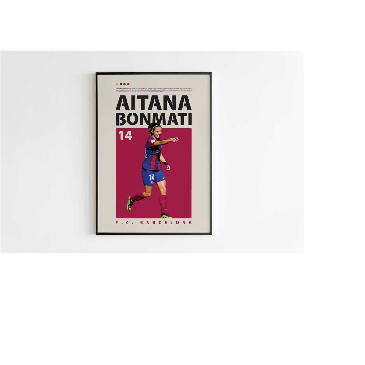 Aitana Bonmati Poster, Barcelona Poster Minimalist, Aitana B - Inspire ...