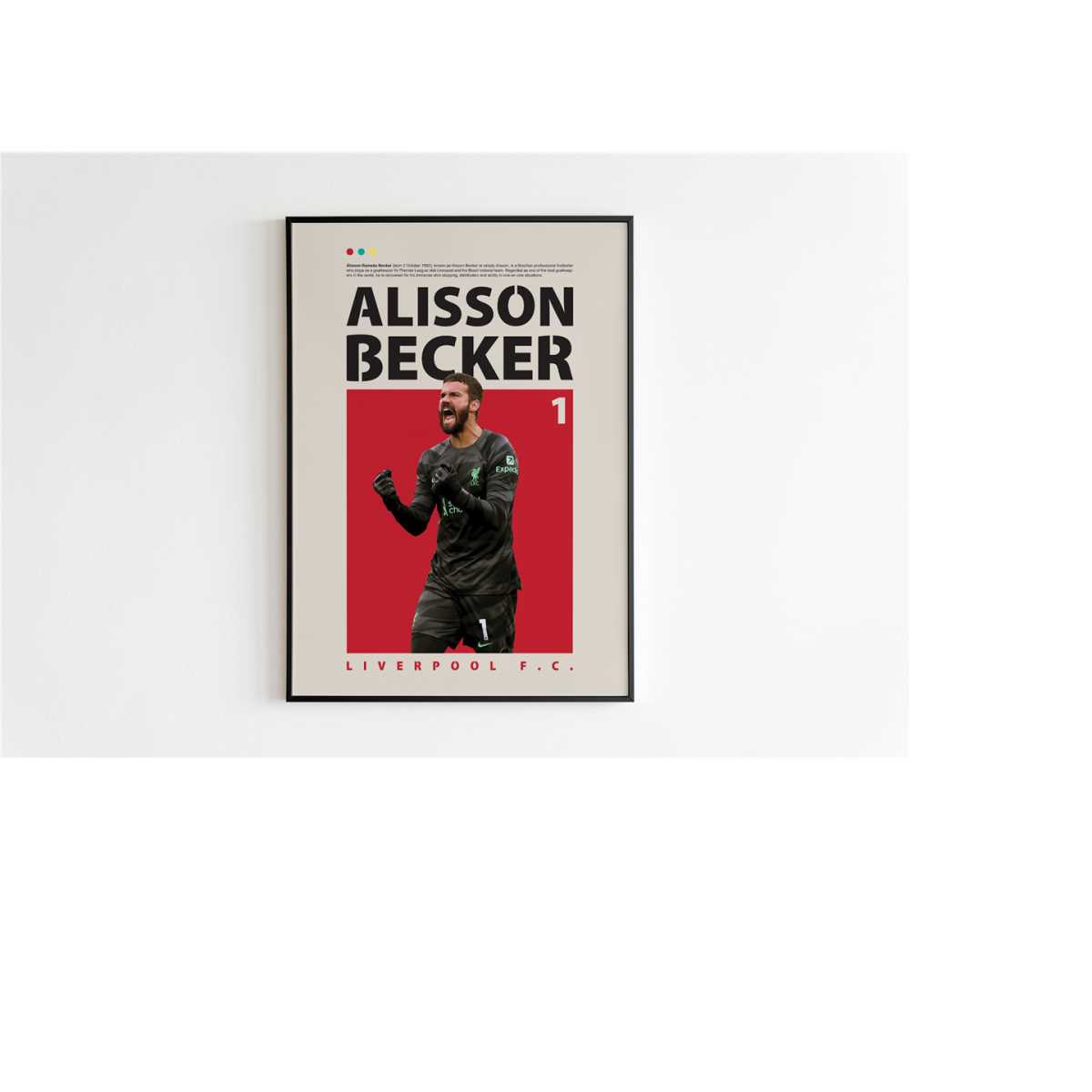 Alisson Becker Poster, Liverpool Poster, Alisson Becker Prin | Inspire ...