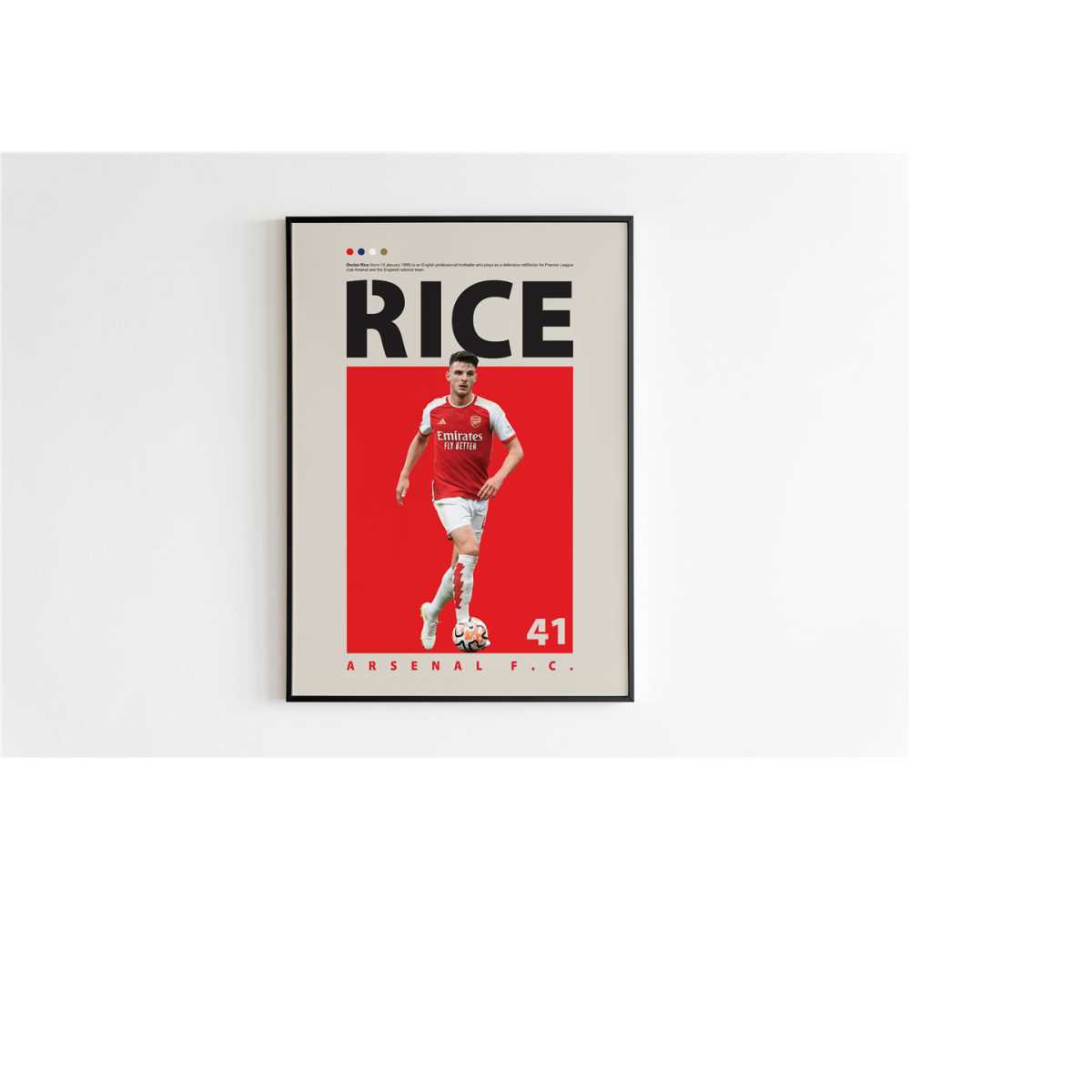 Declan Rice Poster, Arsenal Poster Minimalist, Declan Rice | Inspire Uplift