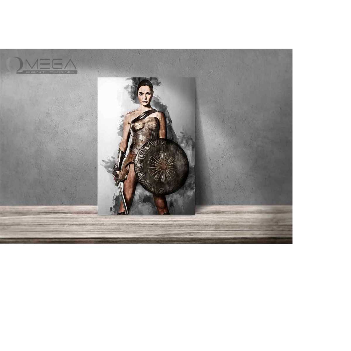 Wonder Woman poster Wonder Woman print art print | Inspire Uplift