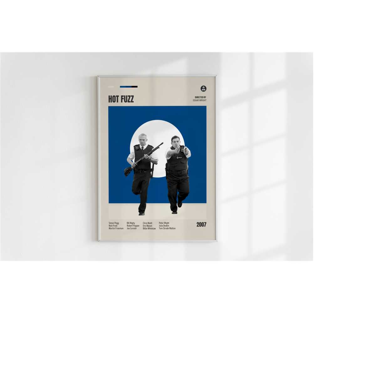 Hot Fuzz Poster, Edgar Wright, Minimalist Movie Poster, | Inspire Uplift