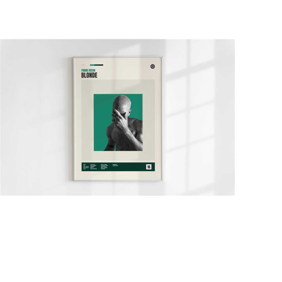 Frank Ocean Posters, Blonde Poster, Blonde Tracklist, Retro | Inspire ...