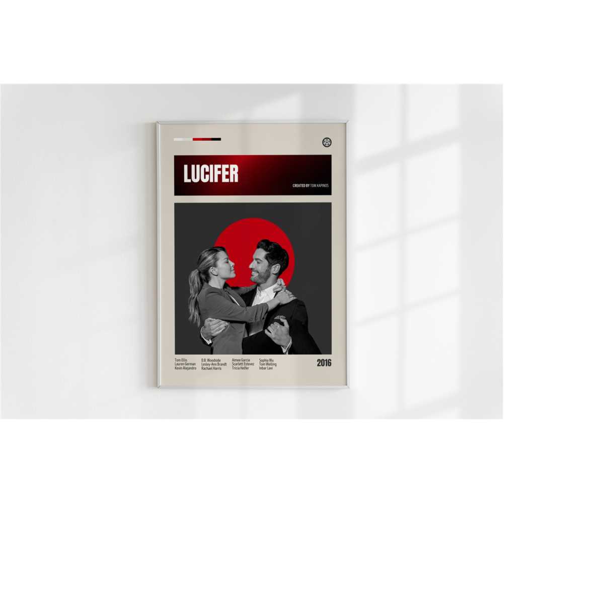 Lucifer Poster, Tom Kapinos, Minimalist Tv Series Poster, | Inspire Uplift