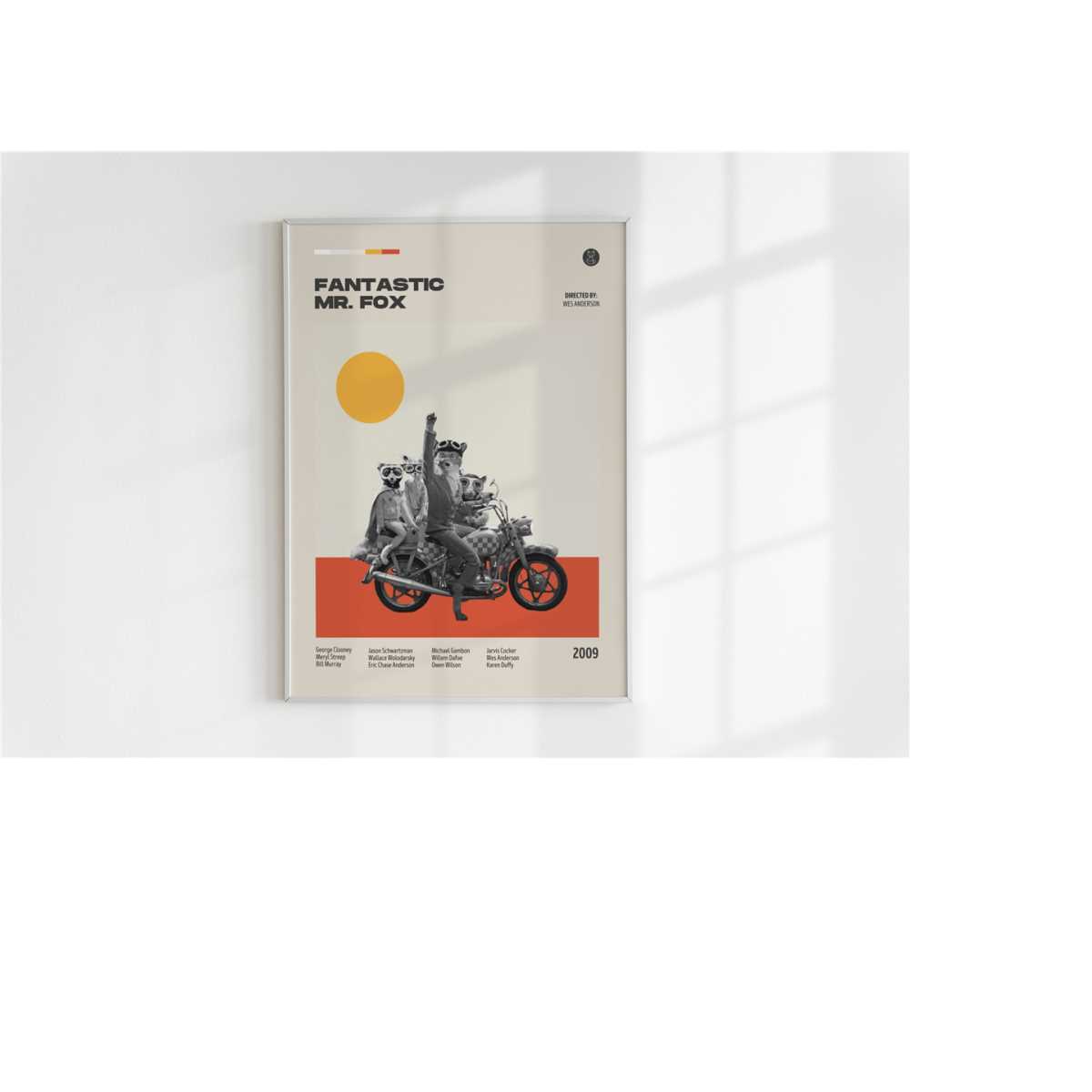 Fantastic Mr. Fox Poster, Wes Anderson, Minimalist Movie | Inspire Uplift