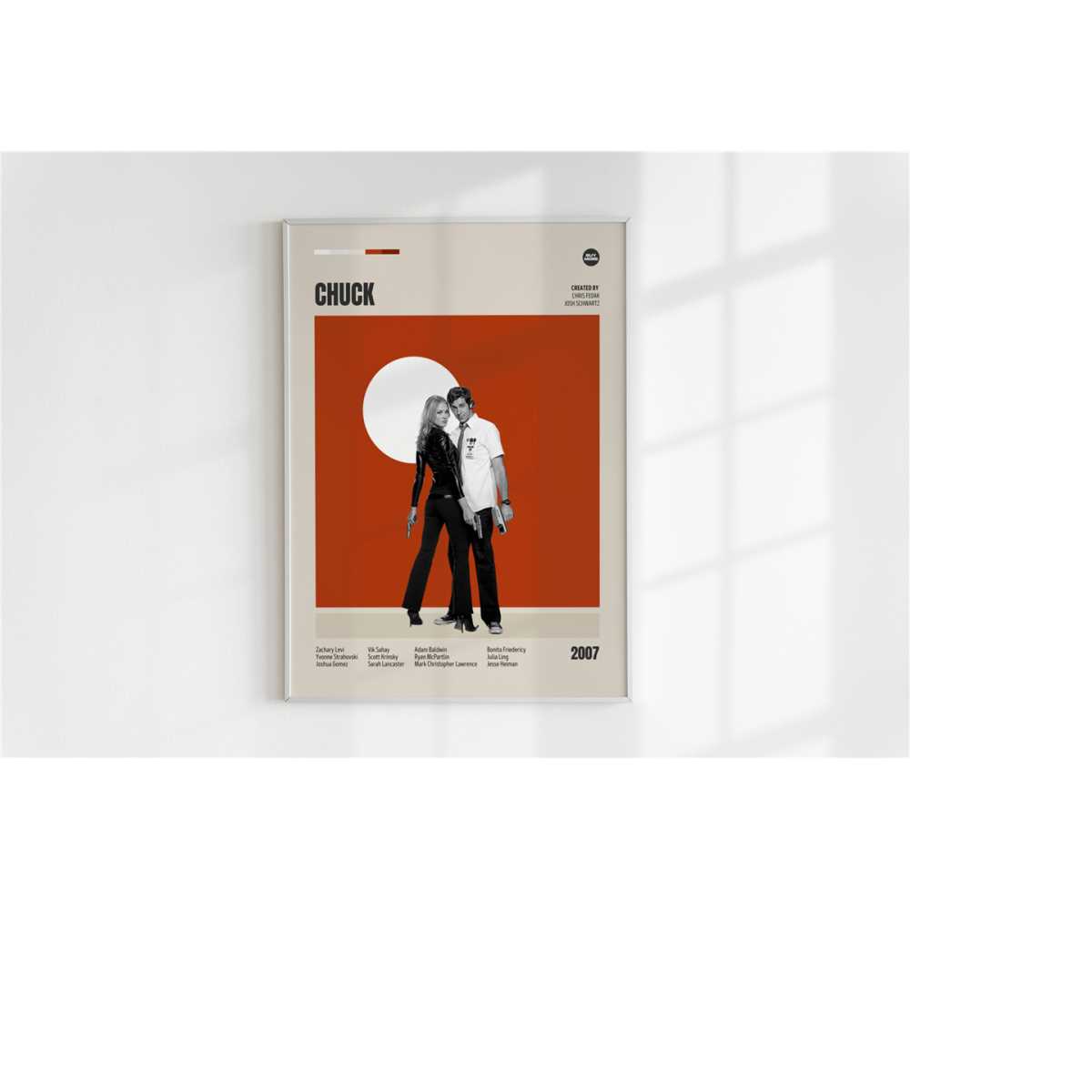 Chuck Poster, Chris Fedak, Minimalist Tv Series Poster, | Inspire Uplift