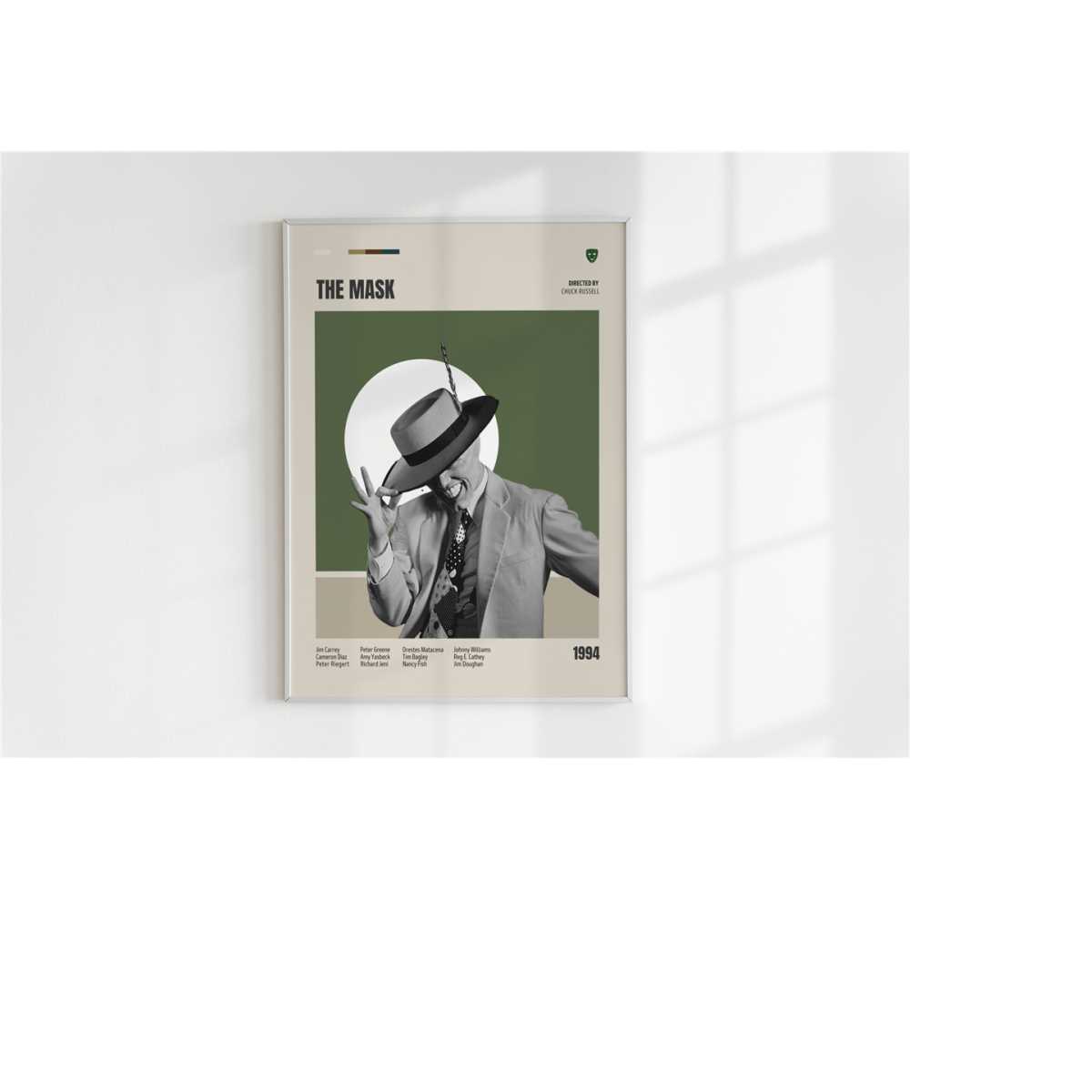 The Mask Poster, Chuck Russell, Retro Movie Poster, - Inspire Uplift