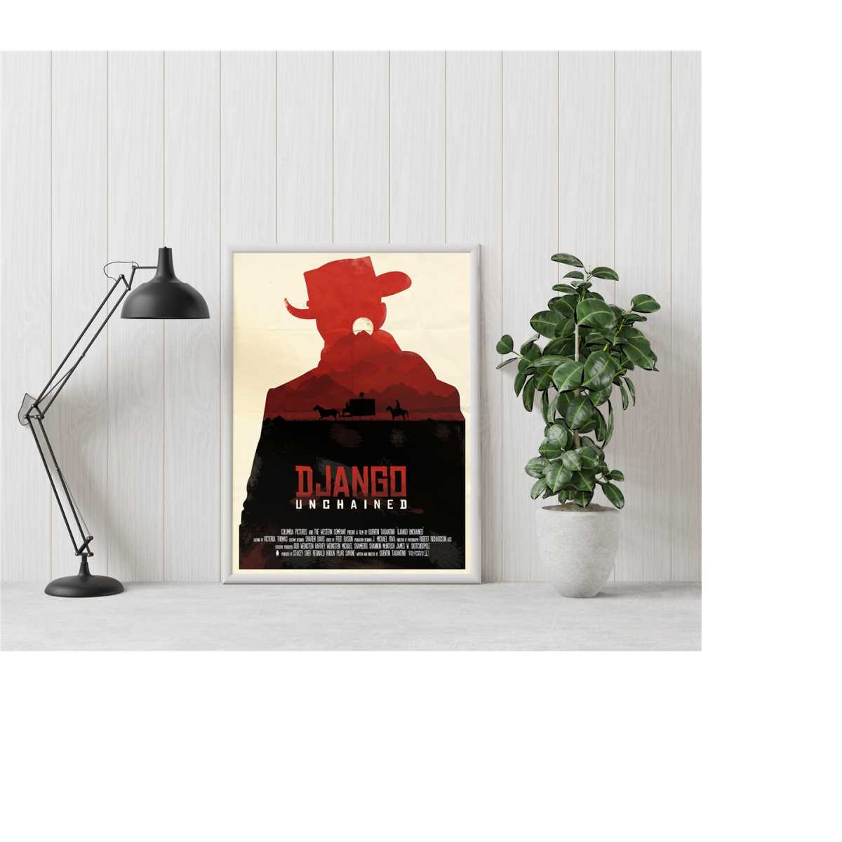 Django Unchained Poster - Quentin Tarantino - Minimalist - Inspire Uplift