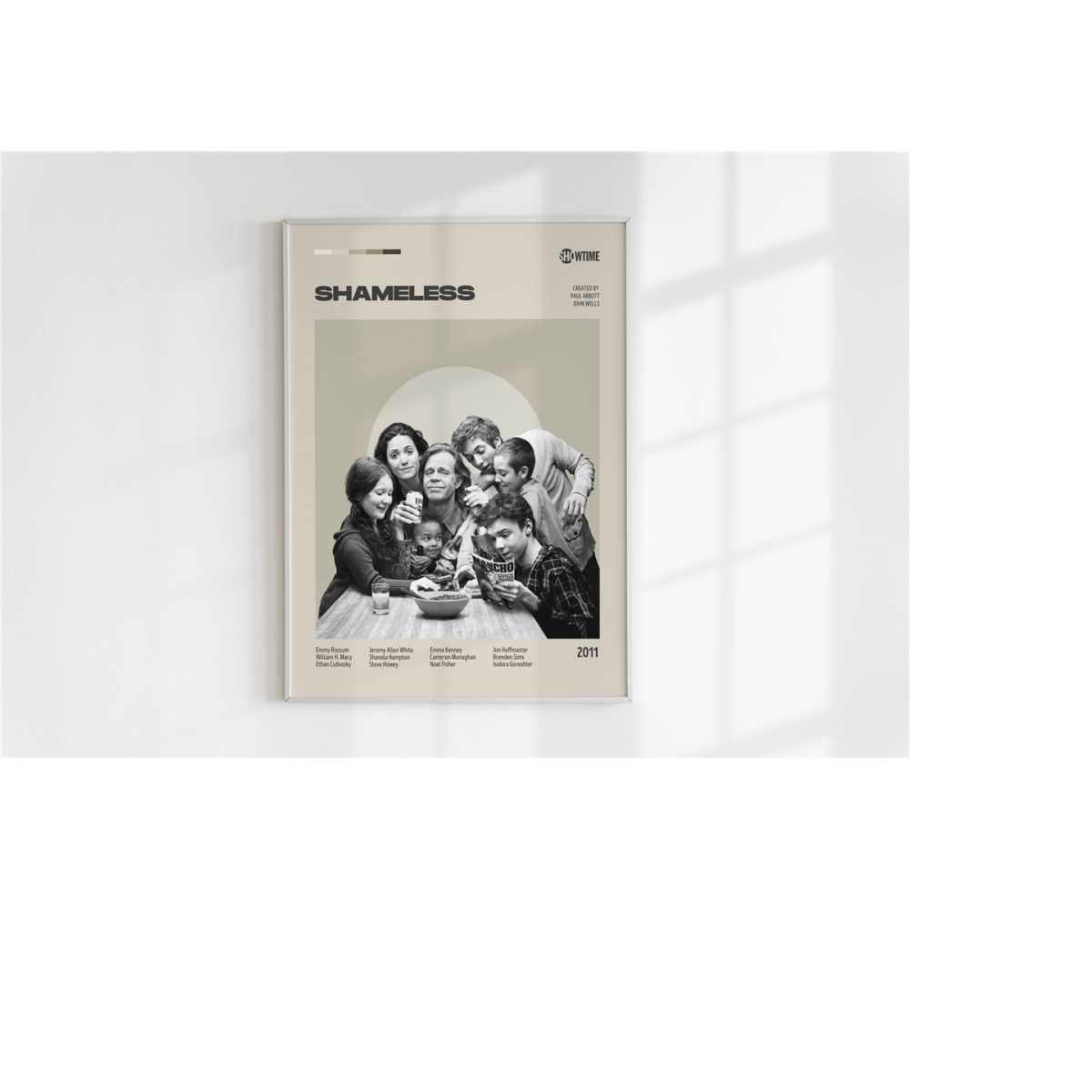 Shameless Poster, Paul Abbott, Retro Tv Series Print, | Inspire Uplift