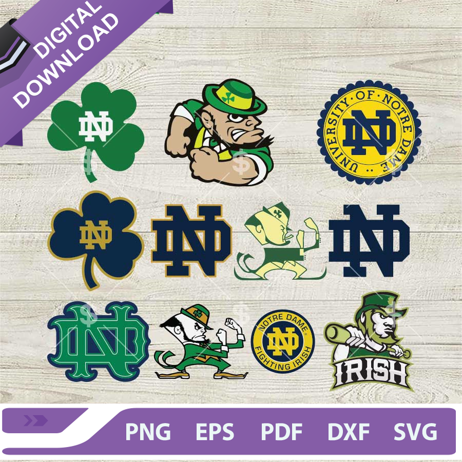 University Of Notre Dame Logo SVG Bundle, Notre Dame Fightin | Inspire ...