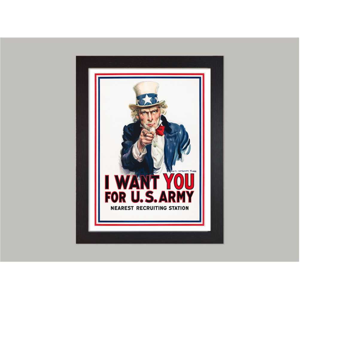 Vintage US Army Recruitment Poster / Uncle Sam / 'I Want You | Inspire ...