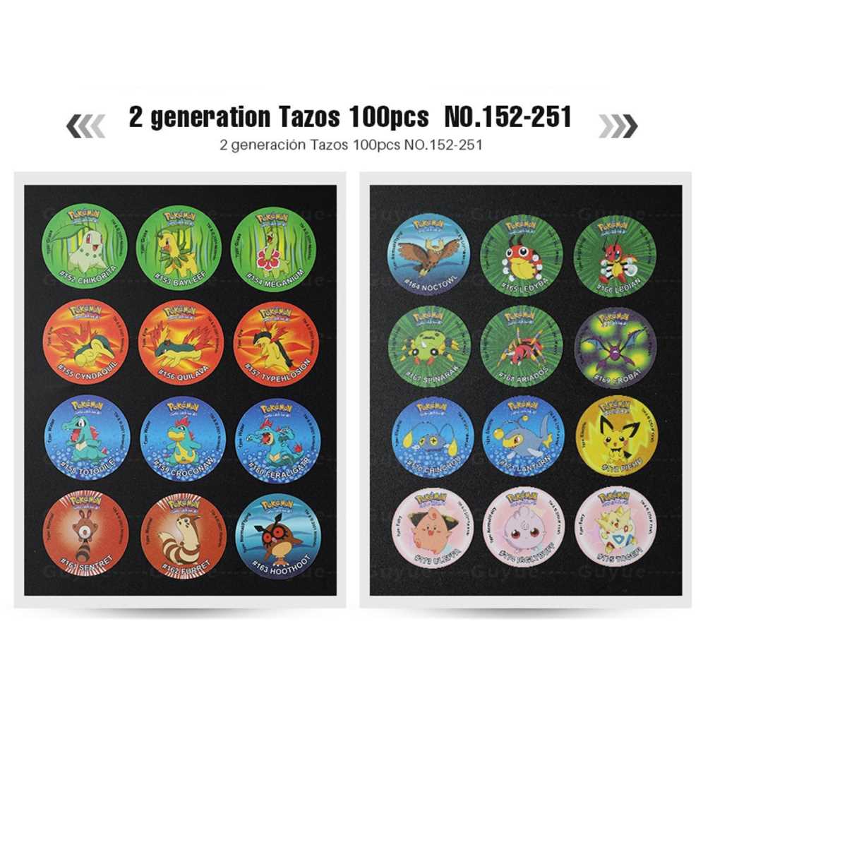 pokemon tazos 2a gen-100pcs box-pokemon tazos -pokemon tazo | Inspire ...