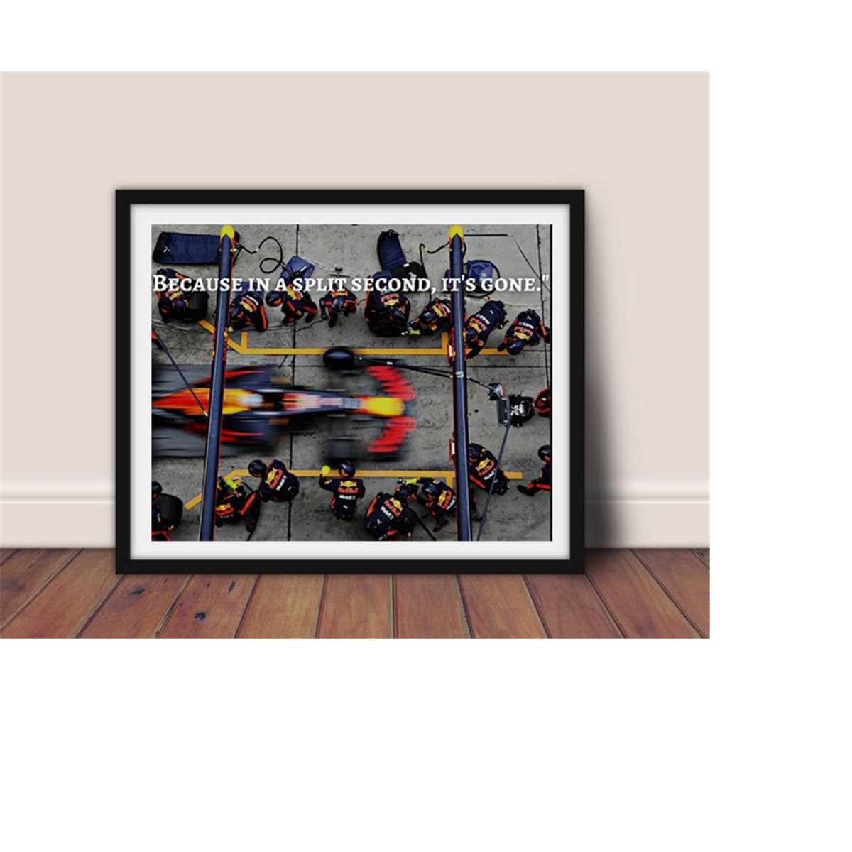 F1 Fastest Pit Stop Poster, Max Verstappen Red Bull, Inspira - Inspire ...