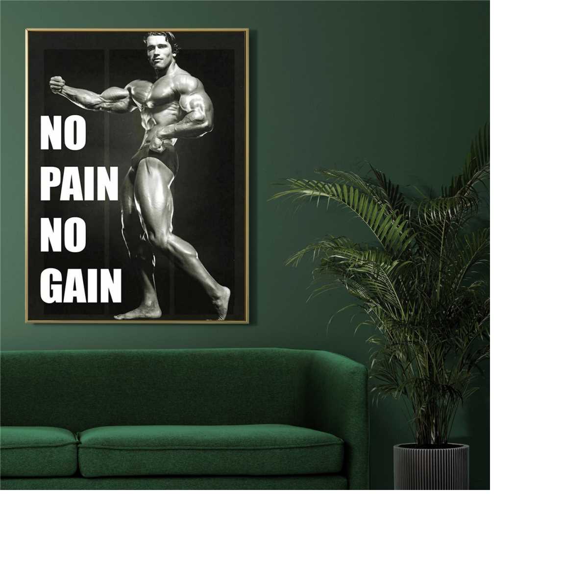 Arnold Schwarzenegger Gym Poster Wall Decor, Sports Poster | Inspire Uplift