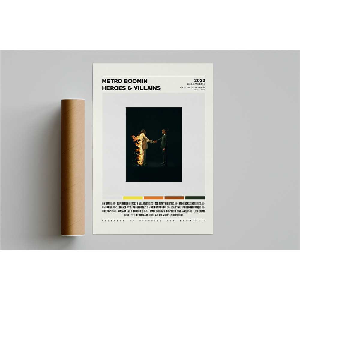 Metro Boomin Poster / Heroes & Villains Poster / Album Cover | Inspire ...