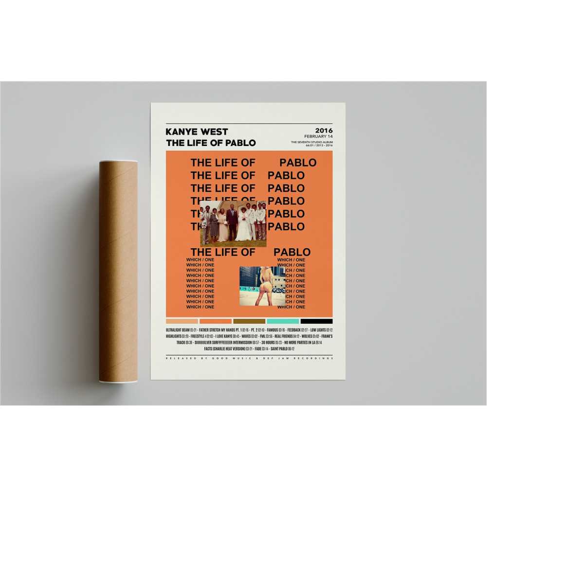 Kanye West Poster / The Life of Pablo Poster / Album Cover P - Inspire ...