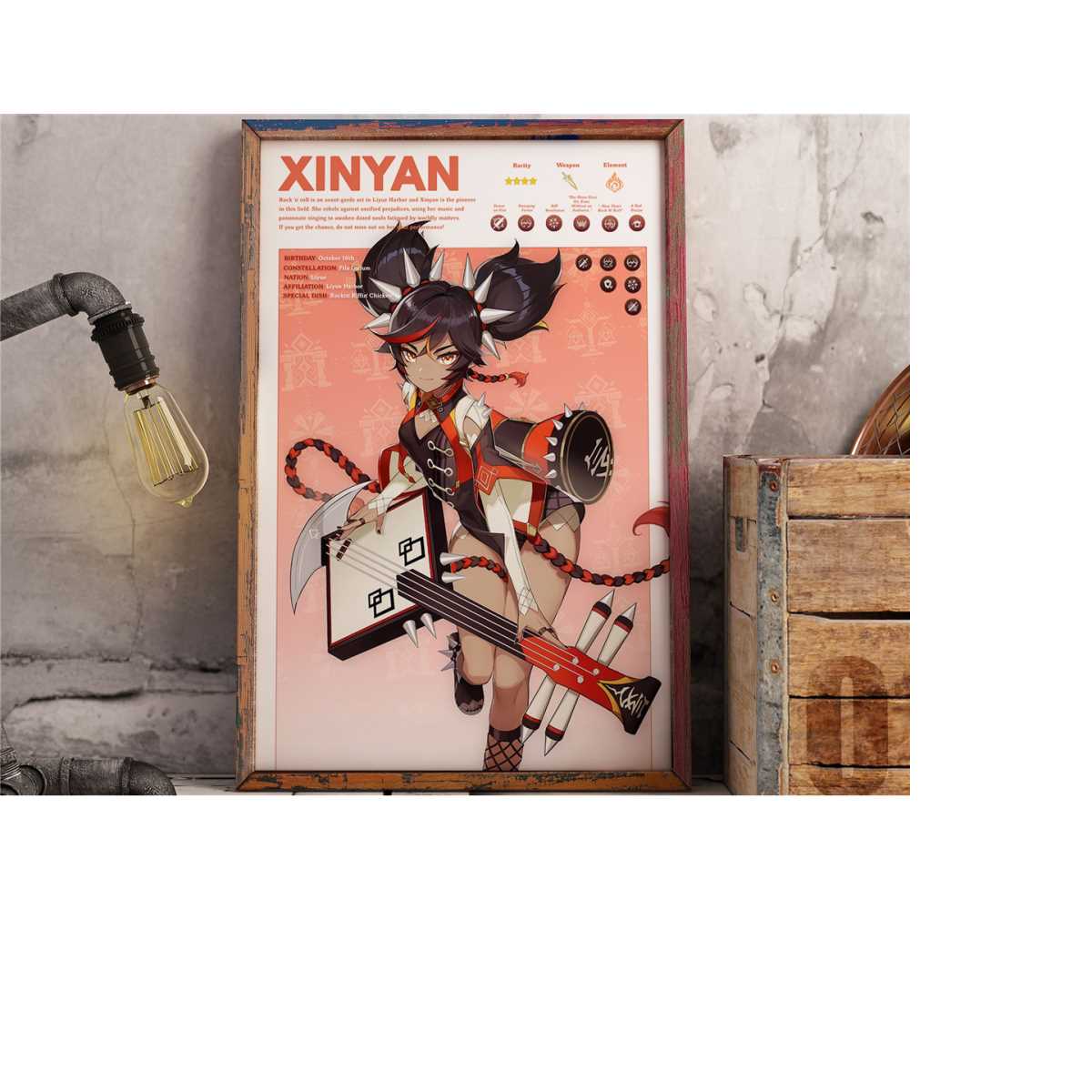 XINYAN | Genshin Impact Gaming Poster | Anime Poster | Gamin | Inspire ...