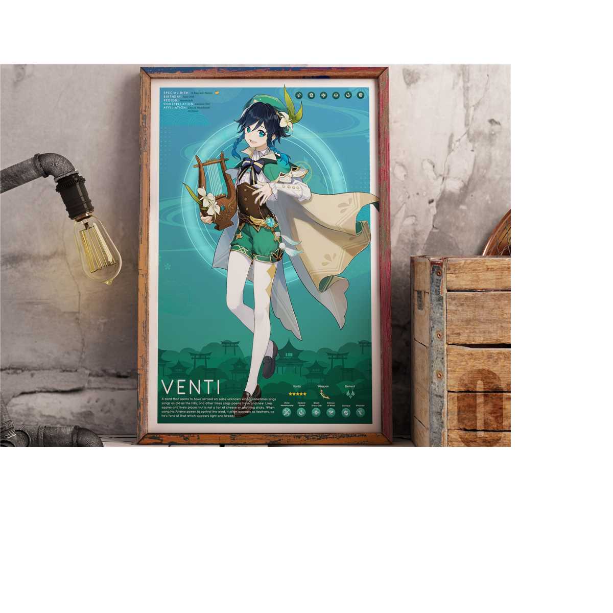 VENTI | Genshin Impact Profile Poster | Anime Poster | Gamin - Inspire ...