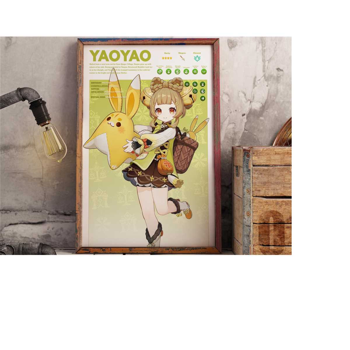 Yaoyao | Genshin Impact Gaming Poster | Anime Poster | Gamin | Inspire ...