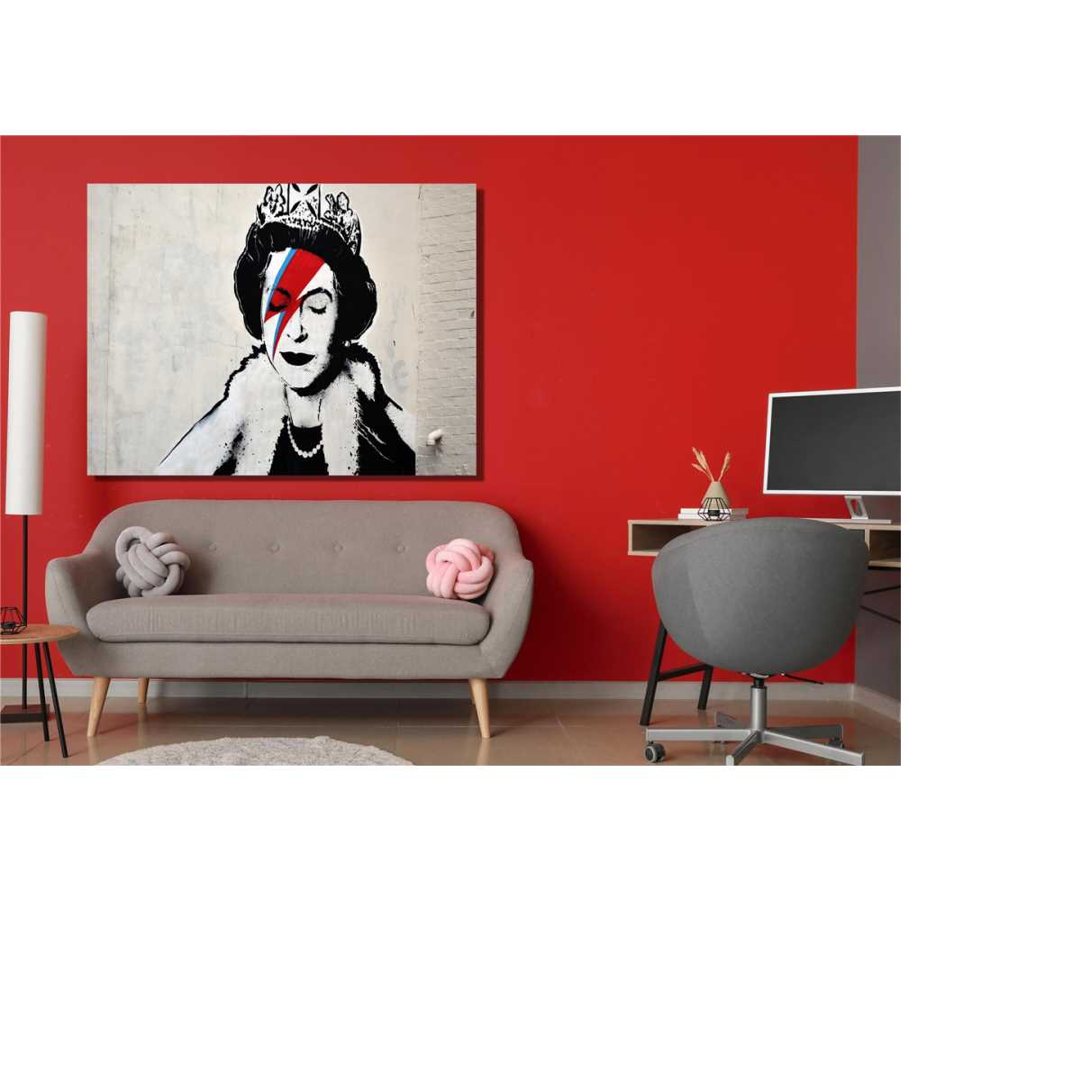 Banksy Queen Print Art, Banksy Queen Poster Canvas Print, Ba | Inspire ...