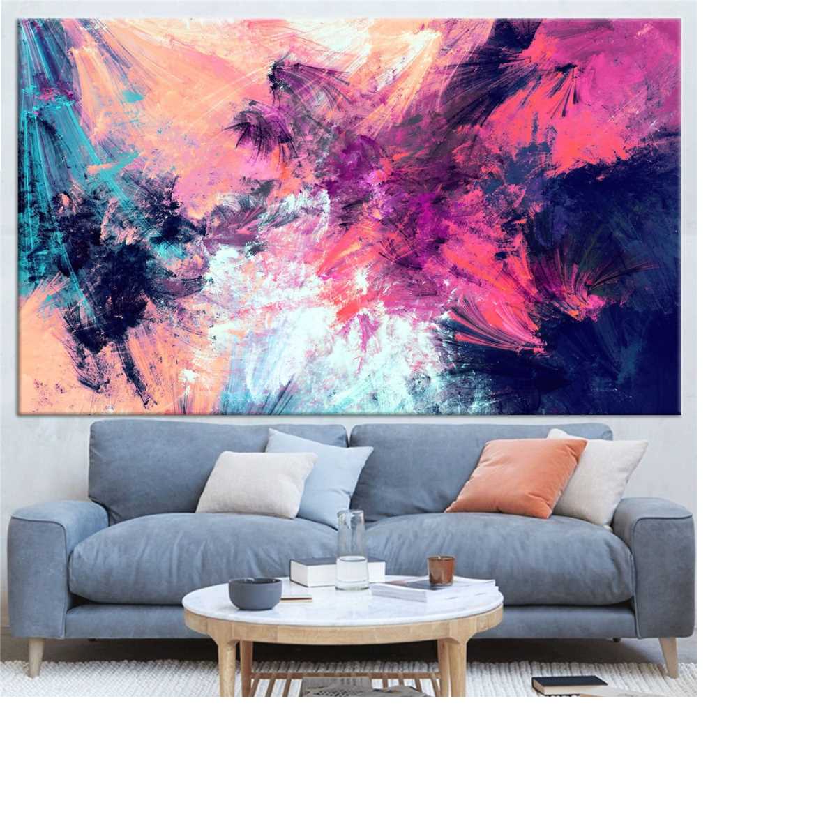 Colorful Wall Art, Abstract Wall Art, Colorful Canvas, Abstr | Inspire ...